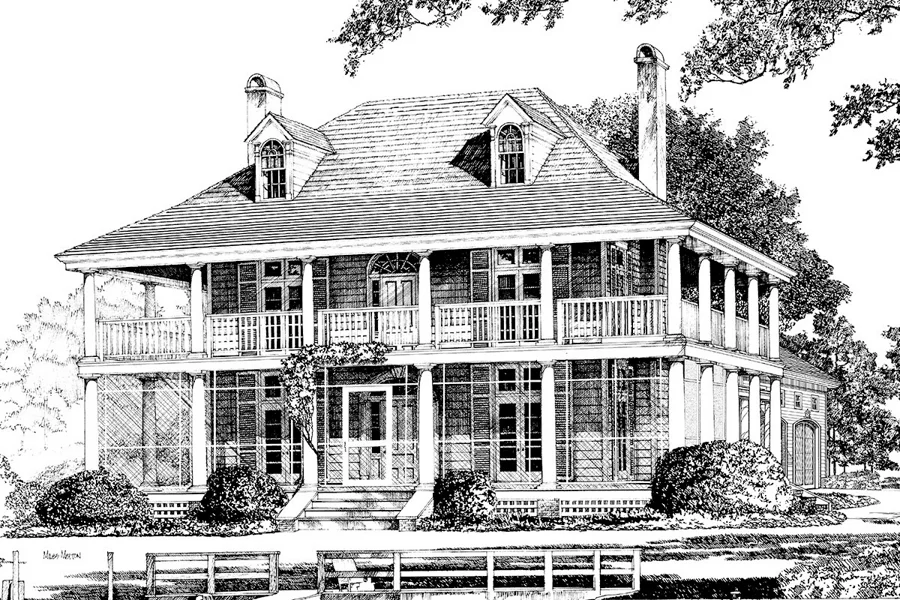 House Plans with Stacked Porches | Southern Living House Plans